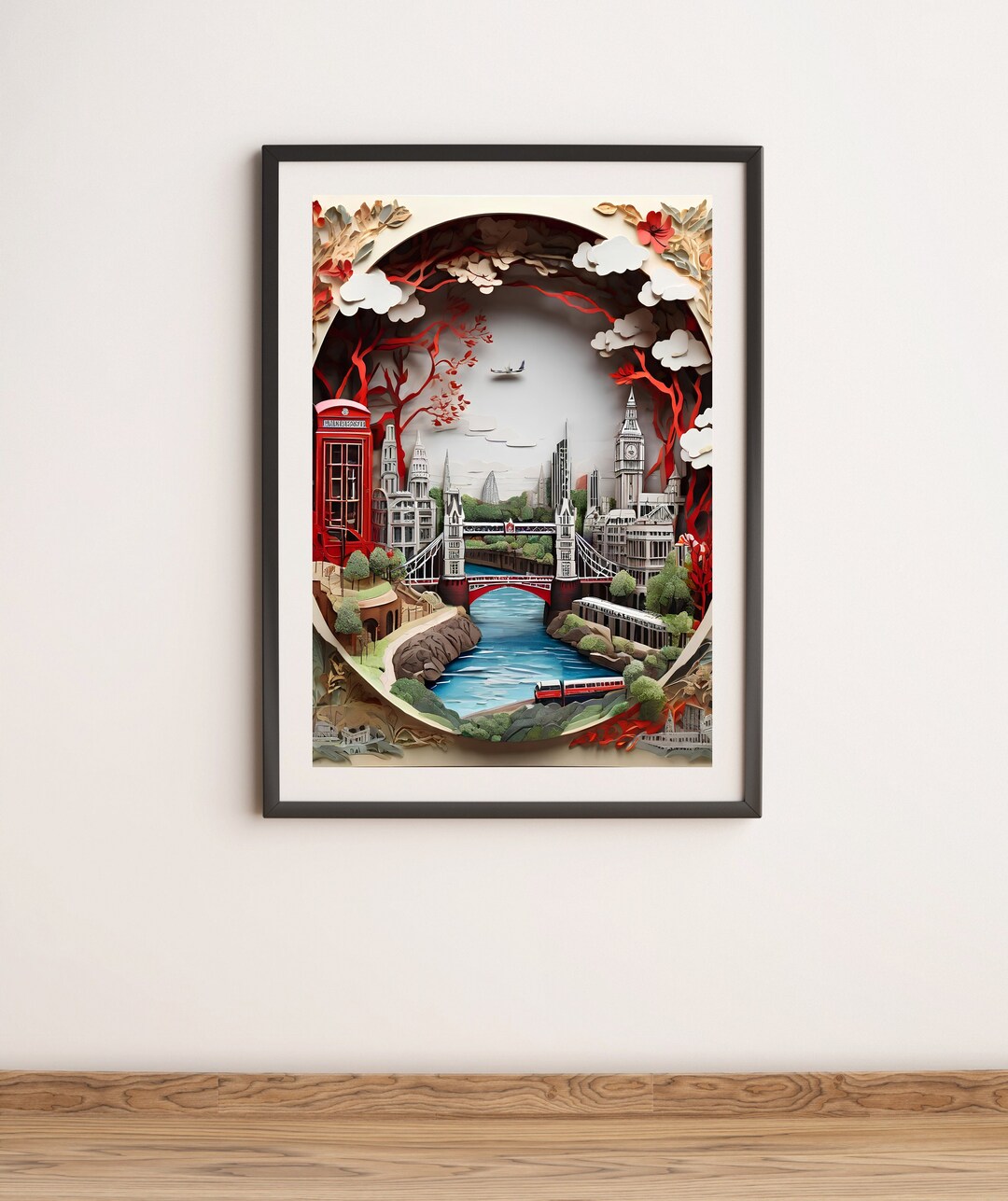 London Travel Poster, Paper Art, England Poster, London United Kingdom ...