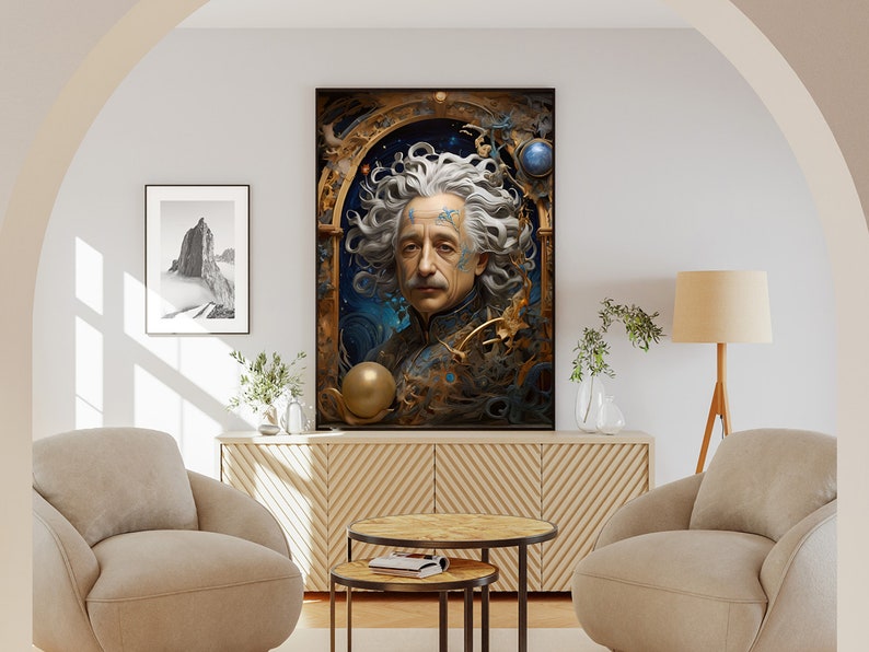 Albert Einstein Scientist Digital Print, Culture Wall Art, Einstein ...