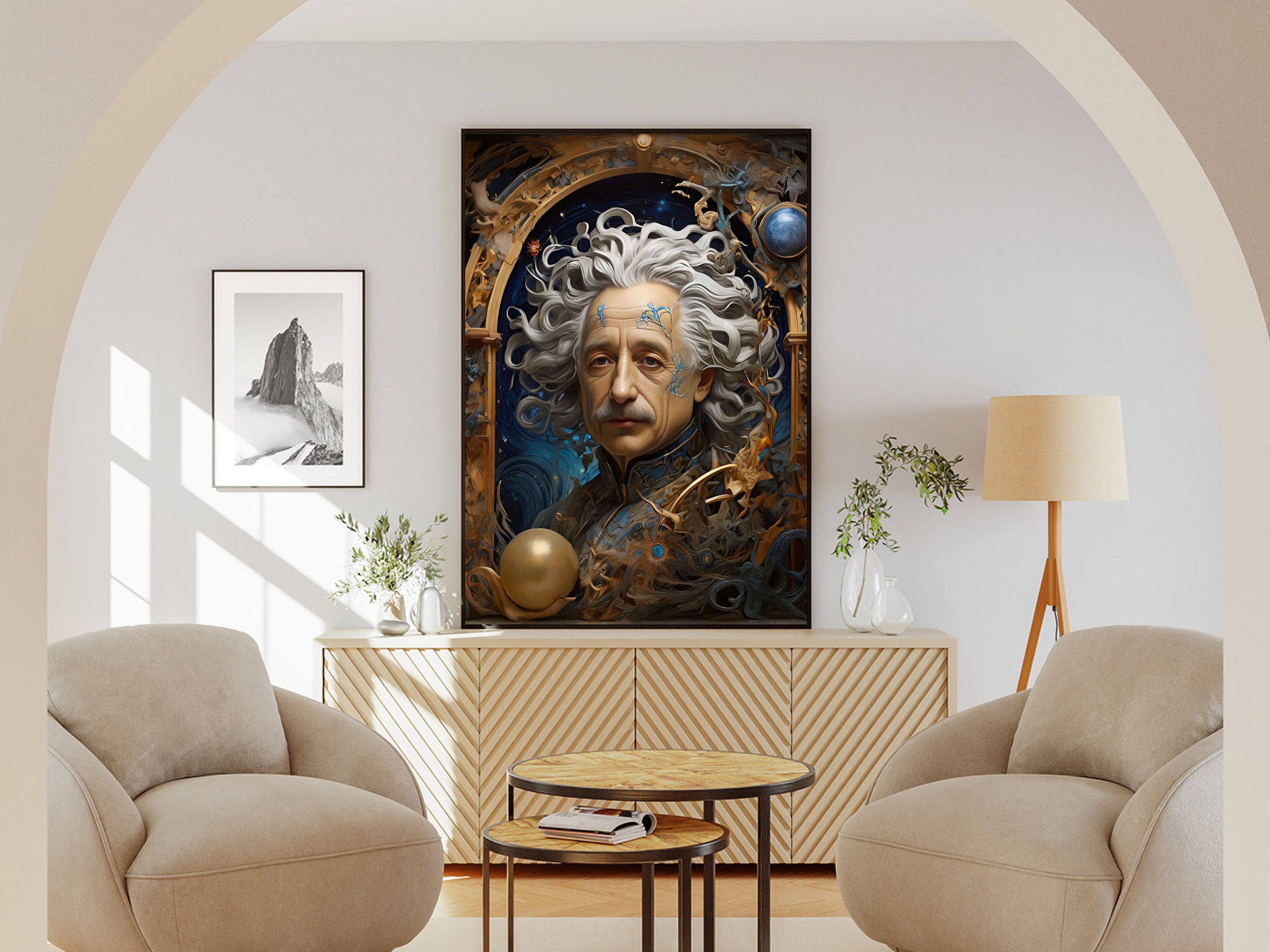 Albert Einstein Scientist Digital Print, Culture Wall Art, Einstein ...