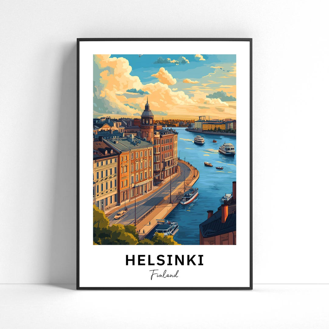 Helsinki City Print, Digital Printable Wall Art, Finland Wall Art ...
