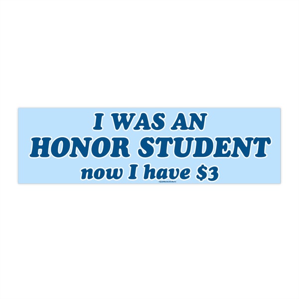 Honor Student Bumper Sticker - Etsy