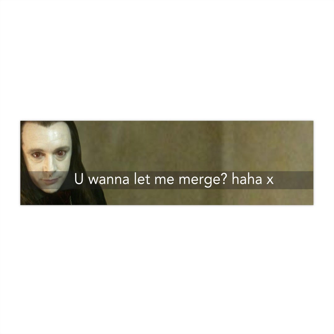 U Wanna Let Me Merge? Haha X | Bumper Sticker AND Magnet | Funny Meme ...