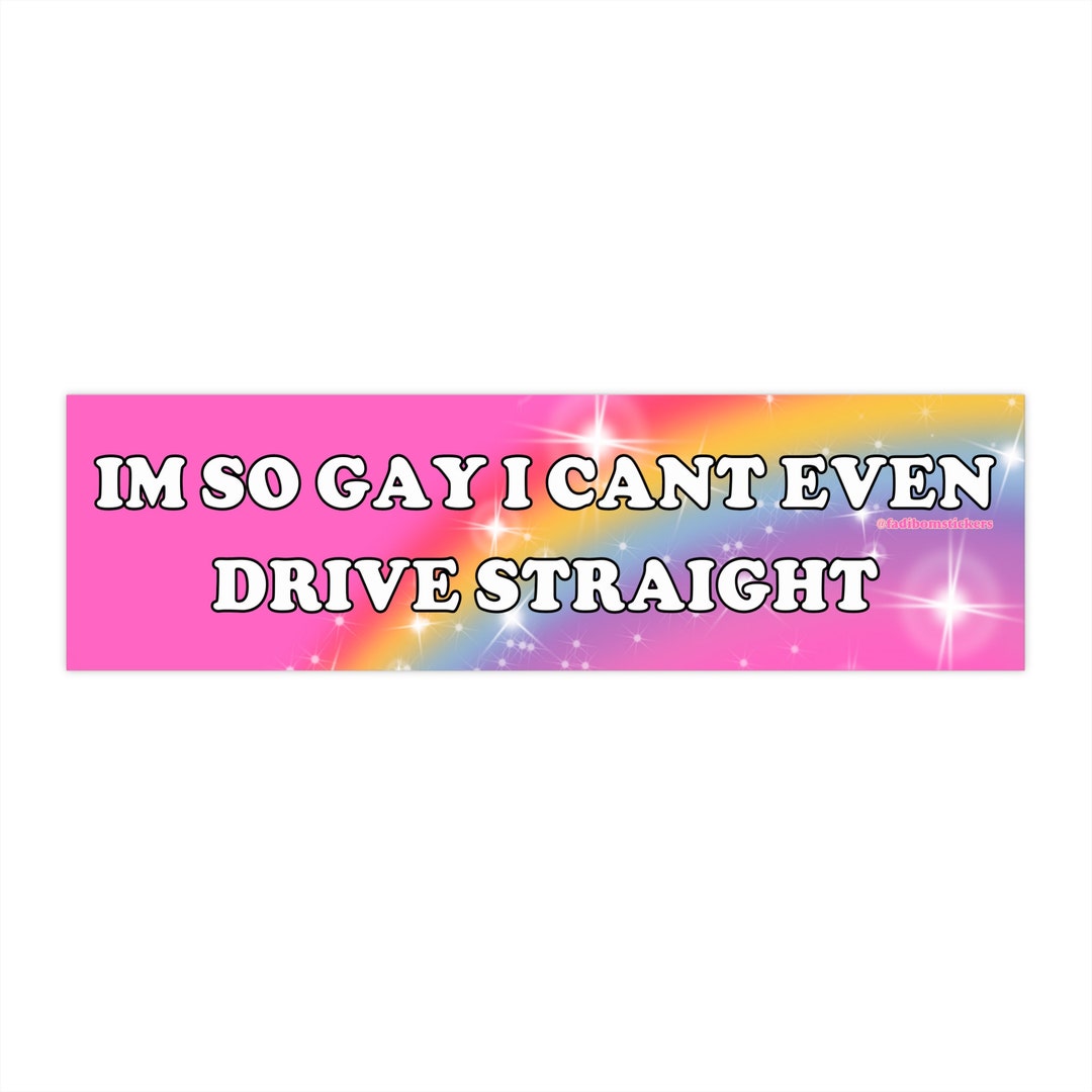 I'm so Gay I Can't Even Drive Straight | Bumper Sticker AND Magnet ...