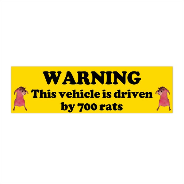 700 Rats Bumper Sticker - Etsy