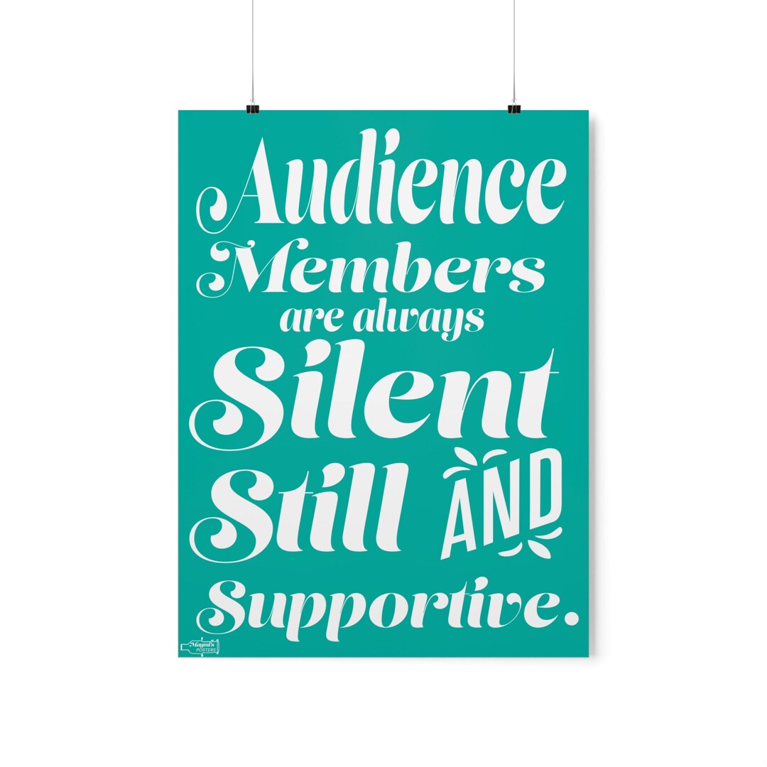 Theatre Audience Etiquette Poster - Etsy