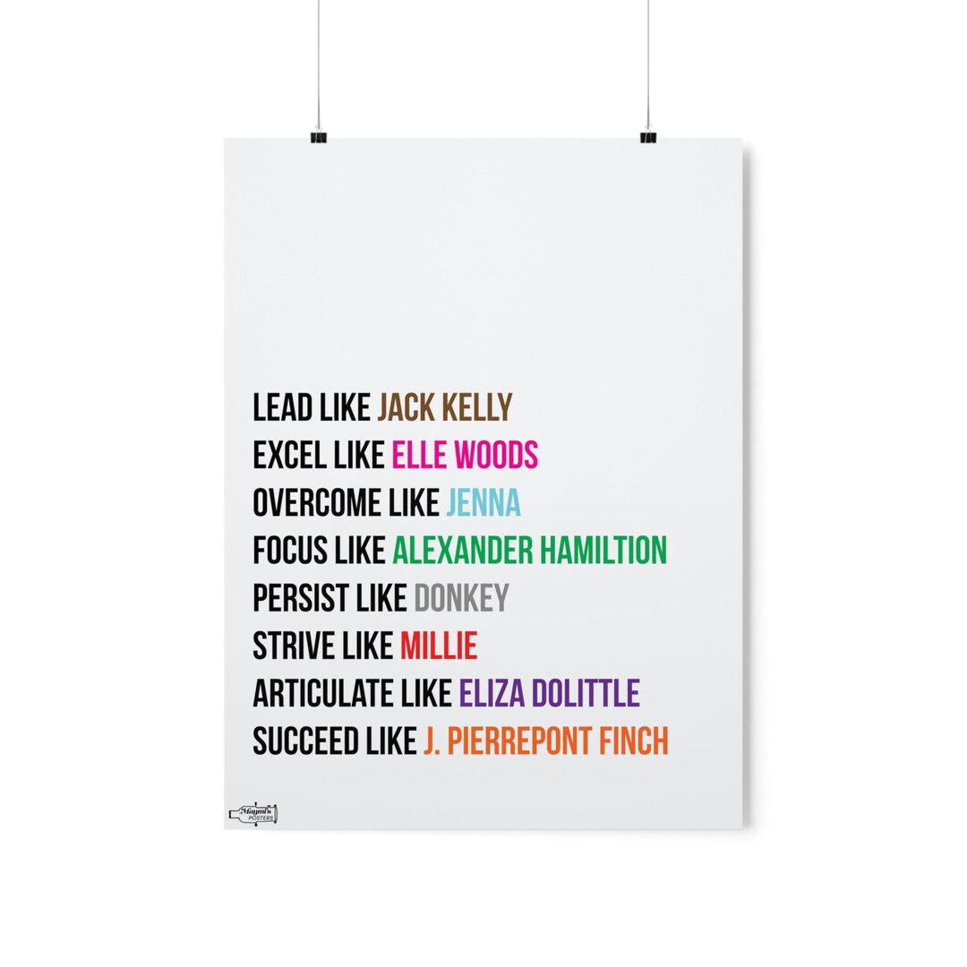 Work Ethic in Musical Characters Posters - Etsy