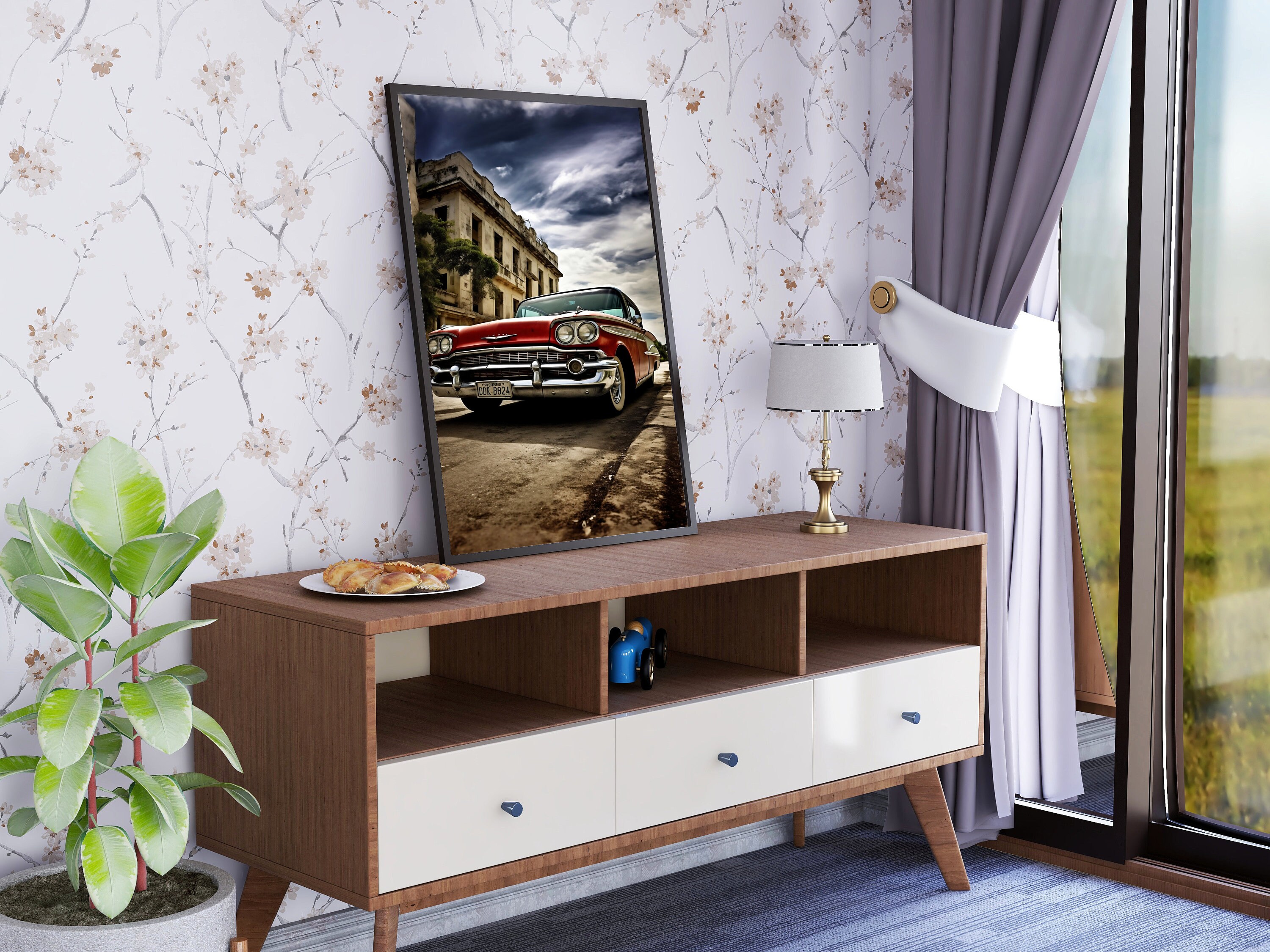 Classic 1959 American HDR Print - Hyper-realistic Digital Art - A ...