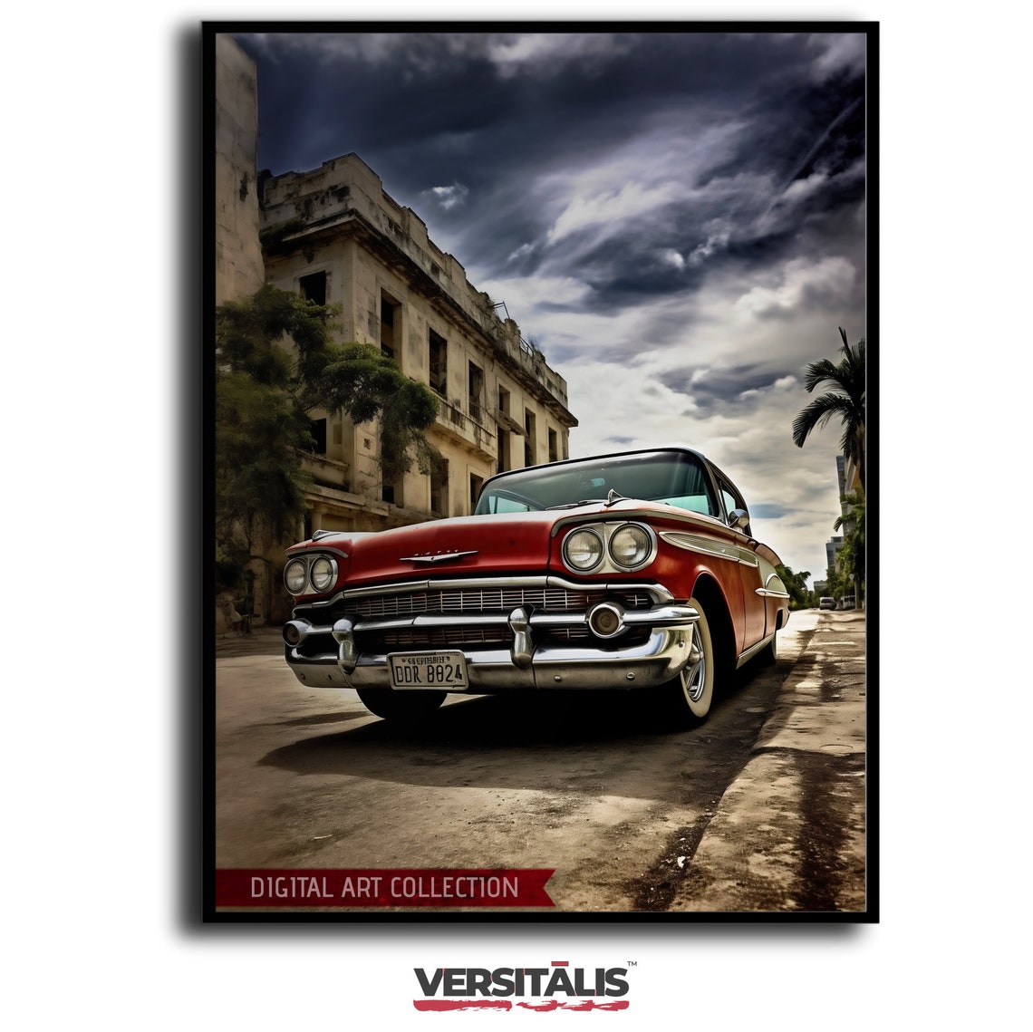 Classic 1959 American HDR Print - Hyper-realistic Digital Art - A ...