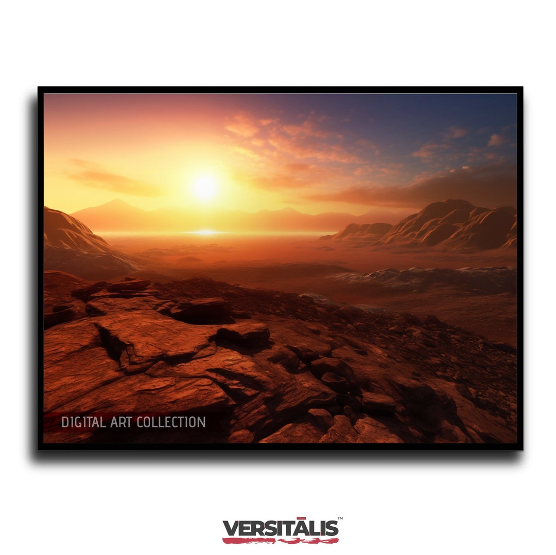 Martian Dusk - Hyper-realistic HDR Digital Photograph of a Breathtaking ...