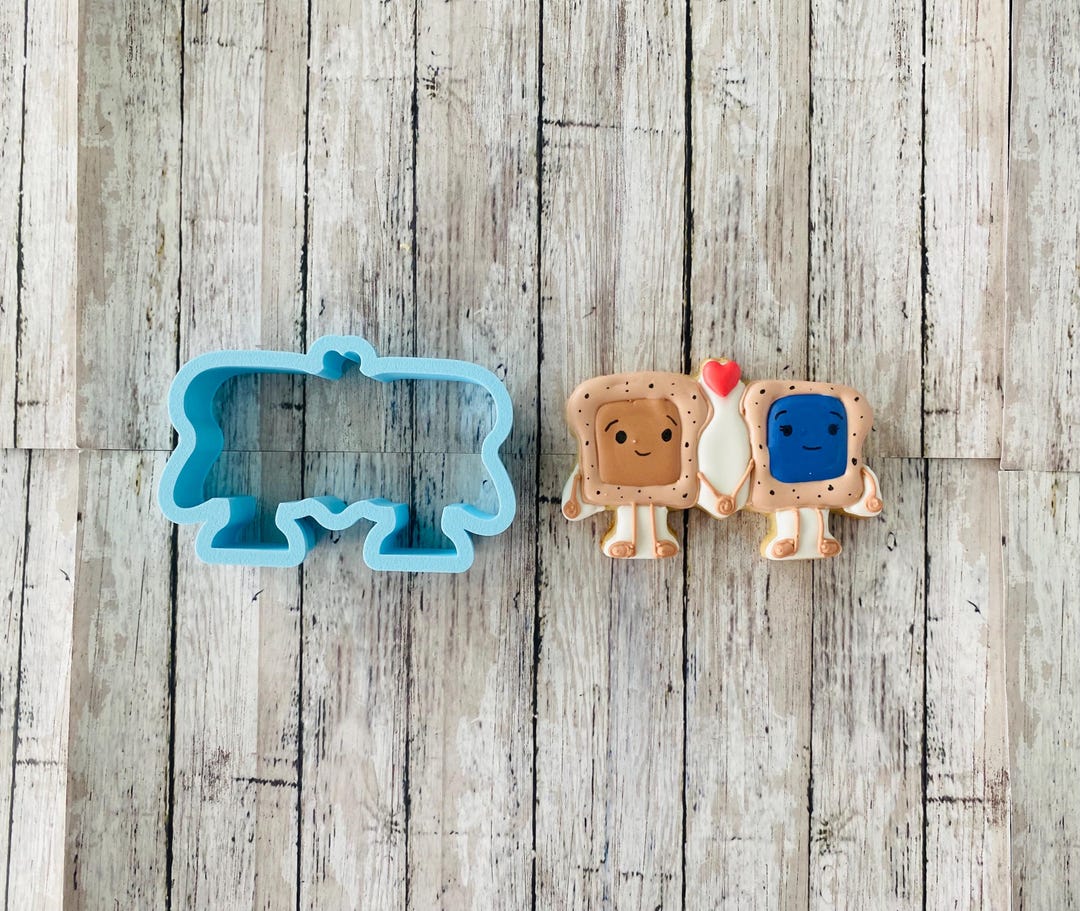 Peanut Butter and Jelly 2 Cookie Cutter, Food Cutter, Snack Cutter, Kid ...