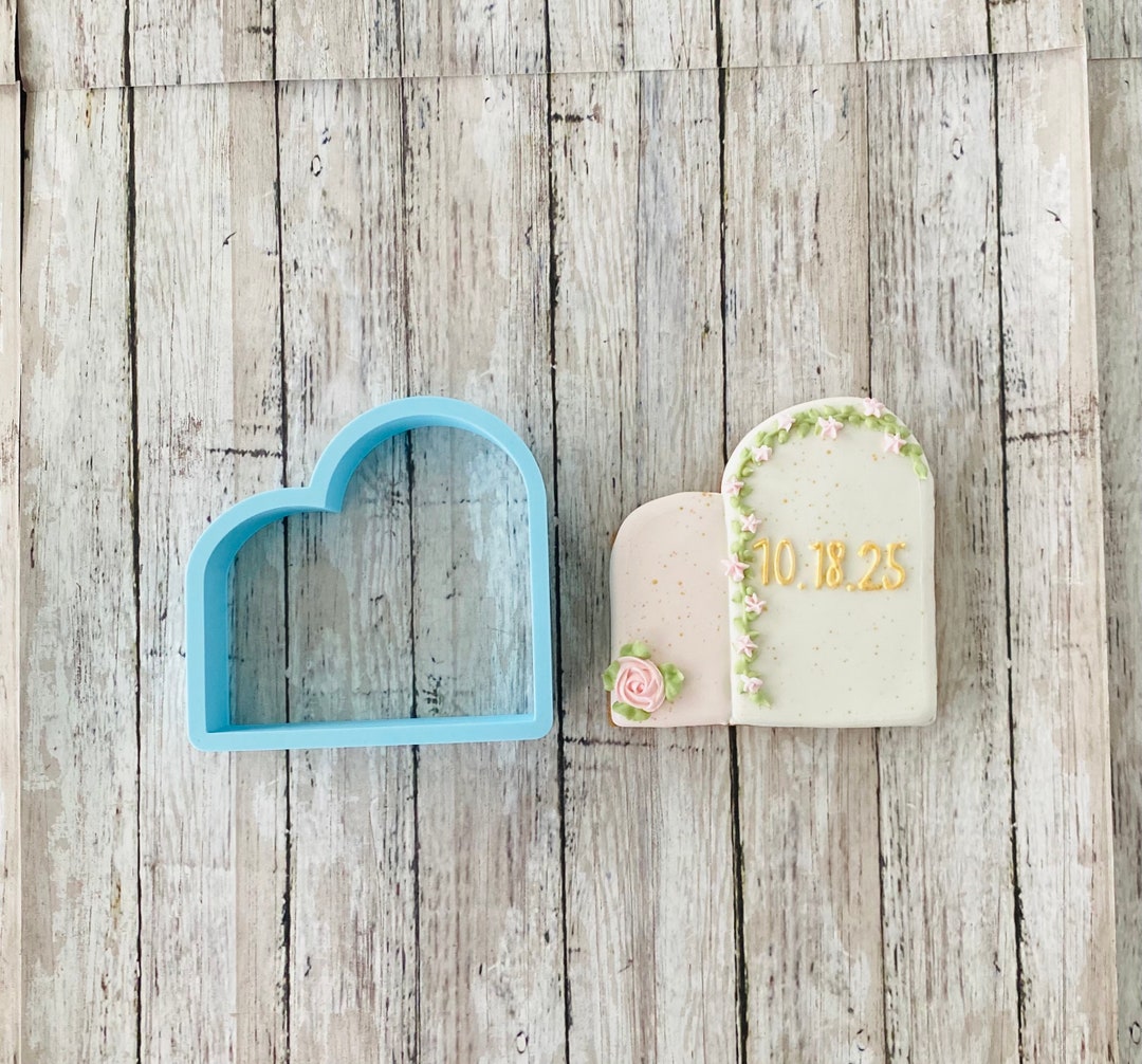 Double Arch Plaque Cookie Cutter, Frame Cutter, Wedding Cutter, Wedding ...