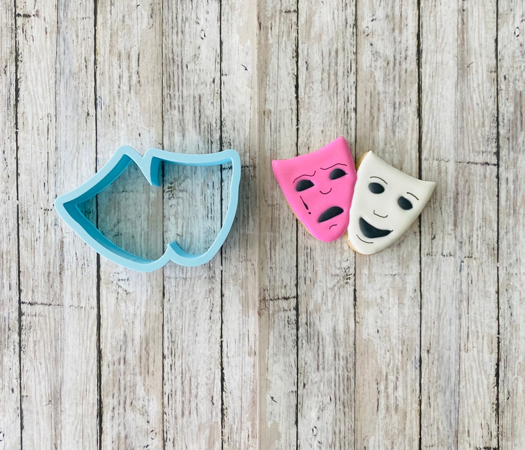Theater Masks Cookie Cutter, Stage Cutter, Music Cutter, Masks Cutter ...