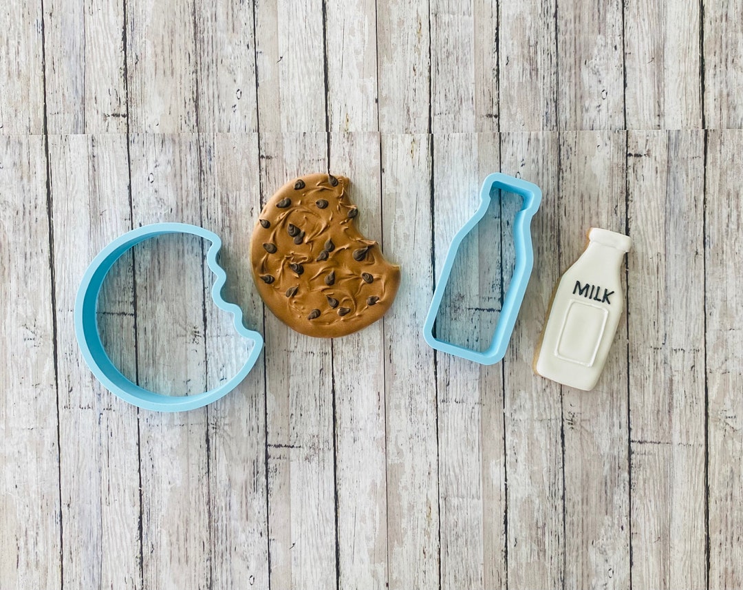Milk & Cookies Cookie Cutters, Cookie Cutter, Milk Cutter, Desert ...