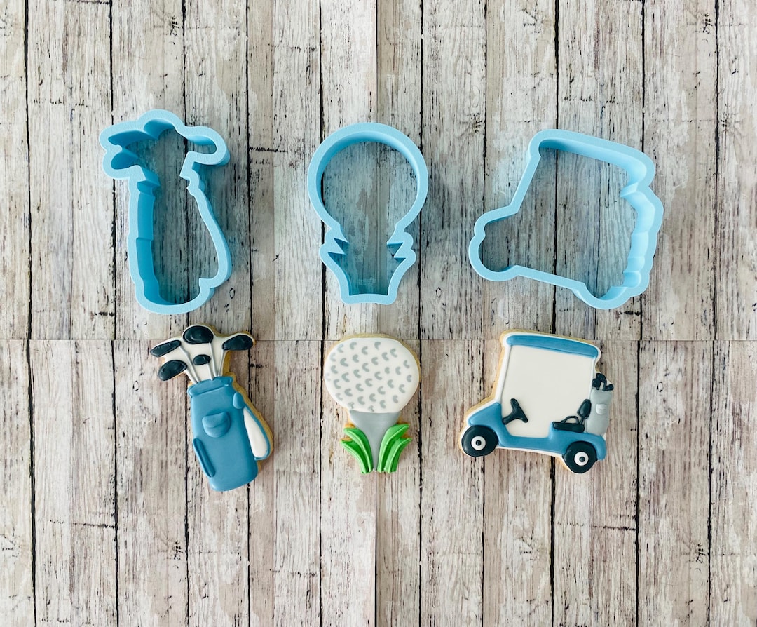 Golf Cookie Cutter Set, Golf Clubs Cutter, Sports Cutter, Golf Tee ...