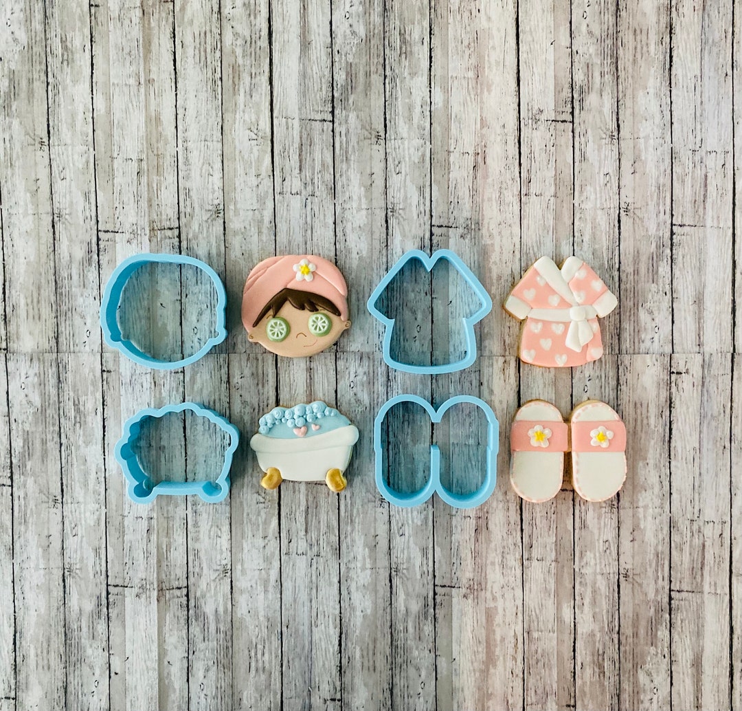 Spa Cookie Cutters, Mother’s Day Cutter, Robe Cutter, Slippers Cutter ...