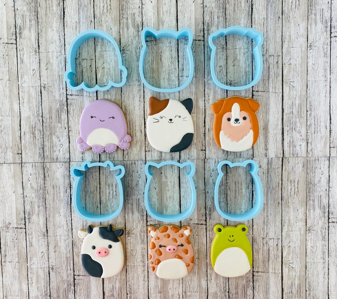Animal Pillow Cookie Cutters, Animal Cutters, Squish Cutters, Kid ...