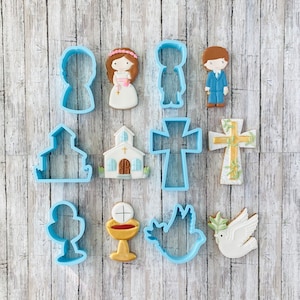 First Communion Cookie Cutter Set, Girl Cutter, Boy Cutter, Church ...
