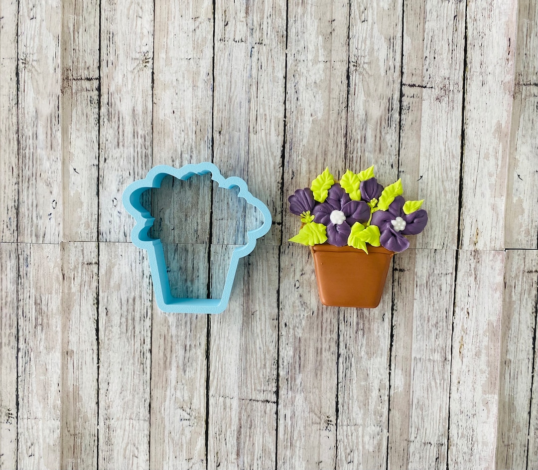 Flower Pot Cookie Cutter, Garden Cutter, Nature Cutter, Plant Cutter ...