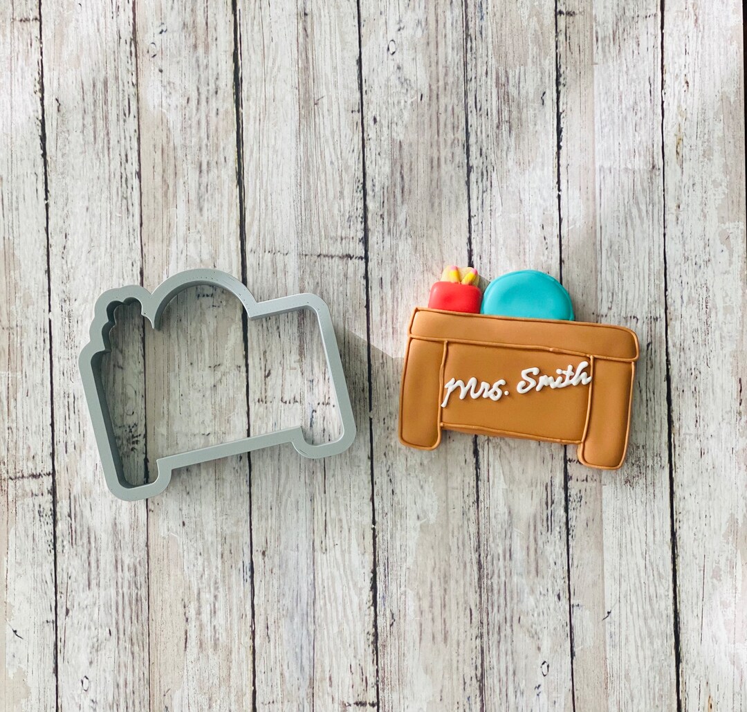 Teacher Desk Cookie Cutter, Back to School Cutter, Office Desk Cutter ...