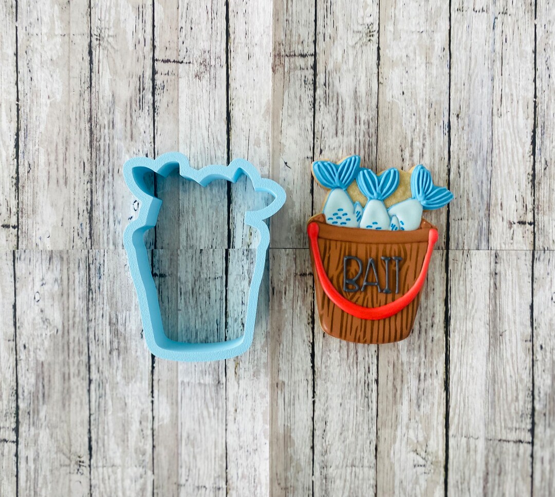 Bucket of Fish Cookie Cutter, Dad Cutter, Fishing Cutter, Father’s Day ...