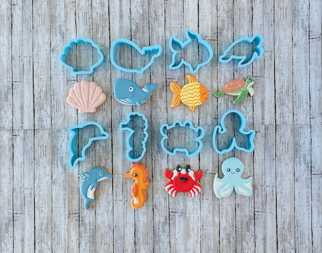 Ocean Cookie Cutters, Seashell Cutter, Sea Horse Cutter, Whale Cutter ...