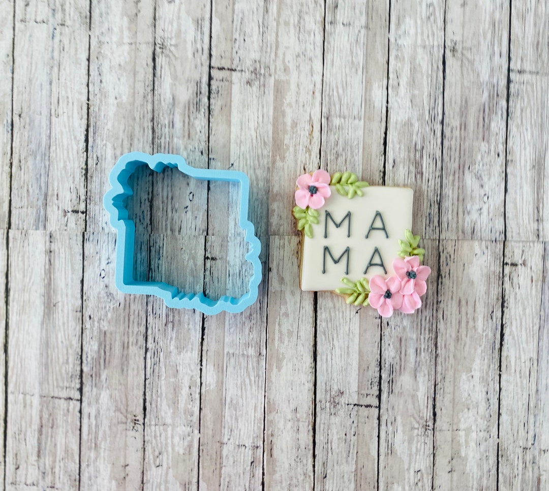 Floral Square Cookie Cutter, Frame Cutter, Wedding Cutter, Bridal ...