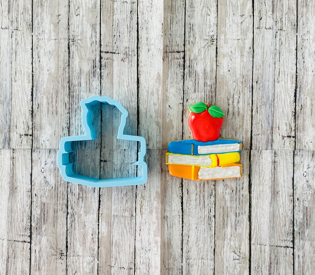 Stacked Books Cookie Cutter, Book Cutter, Back to School Cutter ...