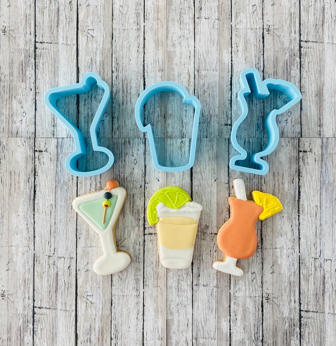 Cocktail Cookie Cutters, Shot Cutter, Martini Cutter, Tequila Cutter ...