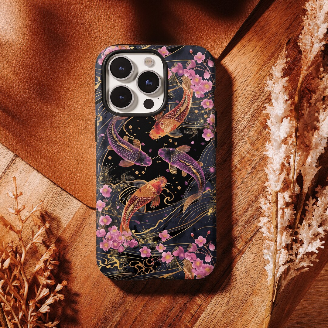 Koi Fish Phone Case Japanese Art iPhone Case Phone Case the Great Wave ...