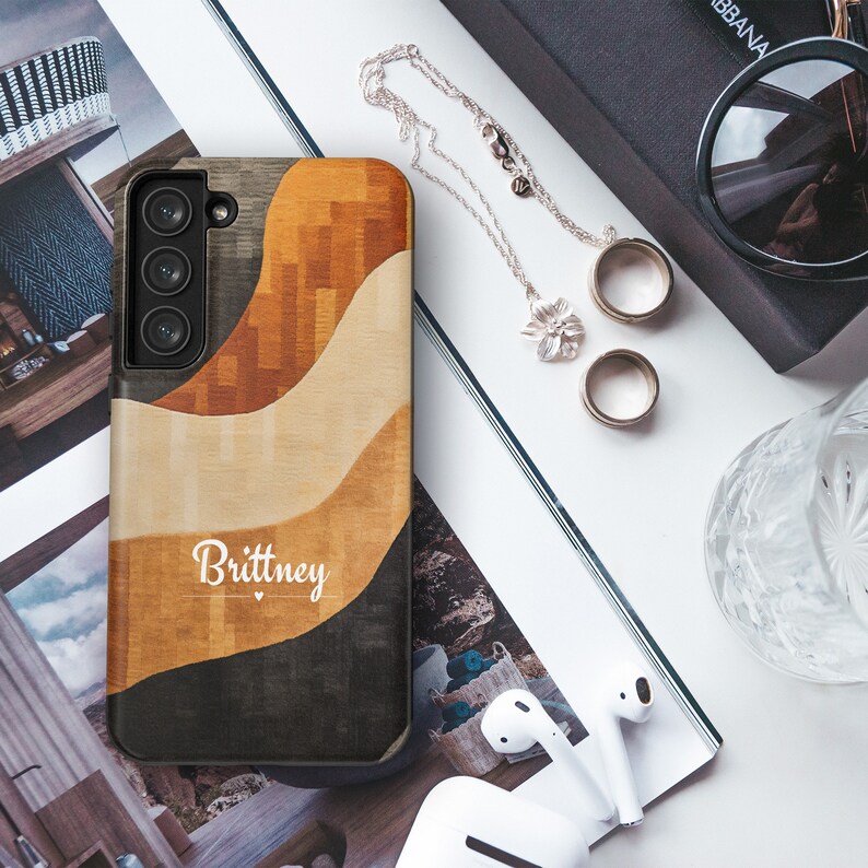 Custom Abstract Phone Case Personalized Modern Design for iPhone and Android Unique Artistic ...
