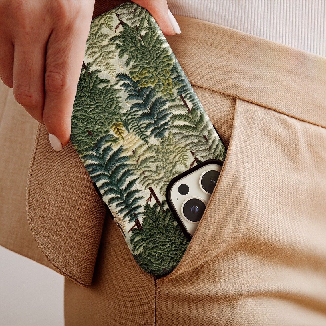 Pine Trees Tough Case, Green Forest Phone Case, Botanical Scenery ...