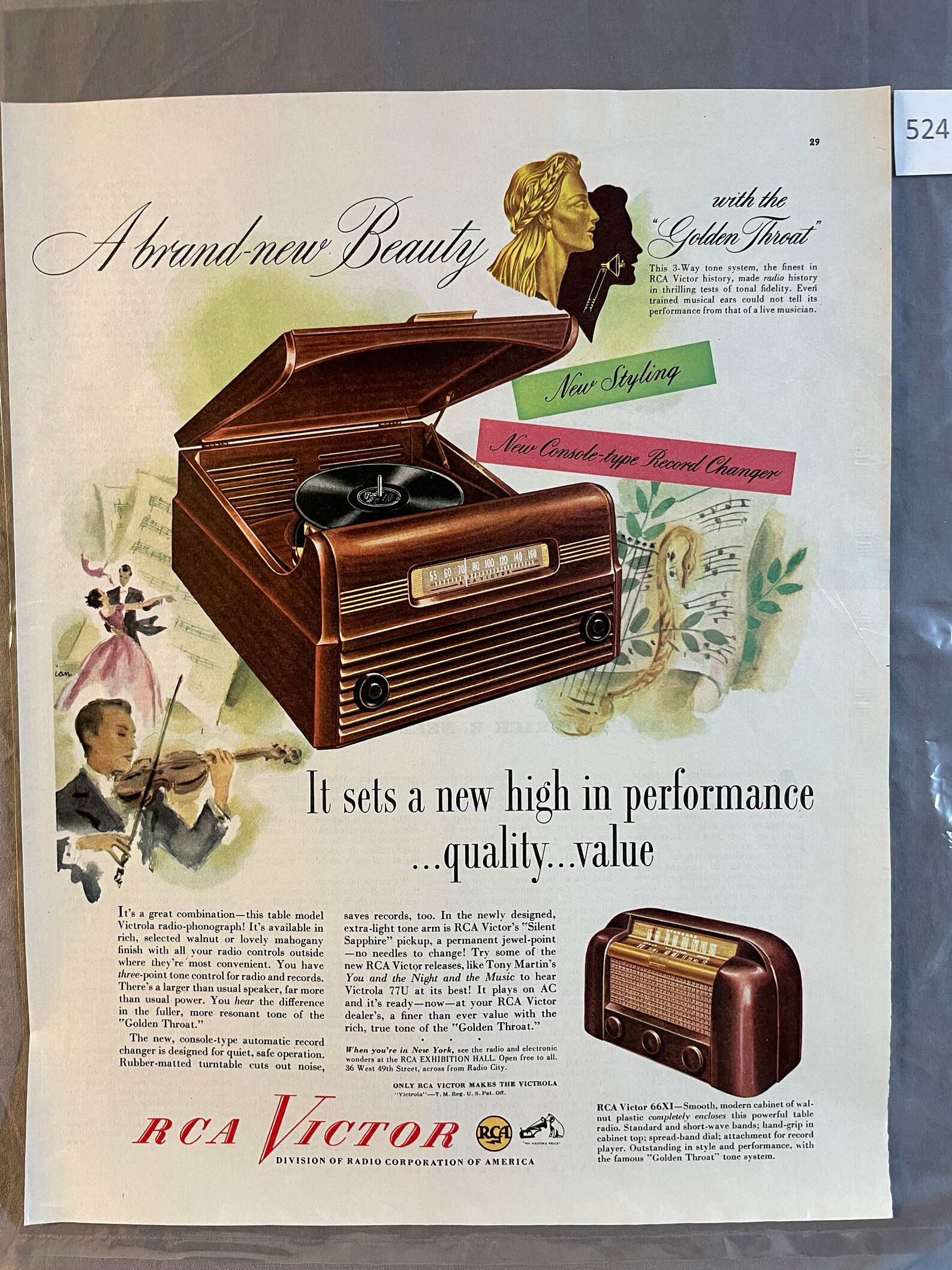 RCA Victor Radio - Collier's Magazine – April 1948 – Ad #524 - Etsy