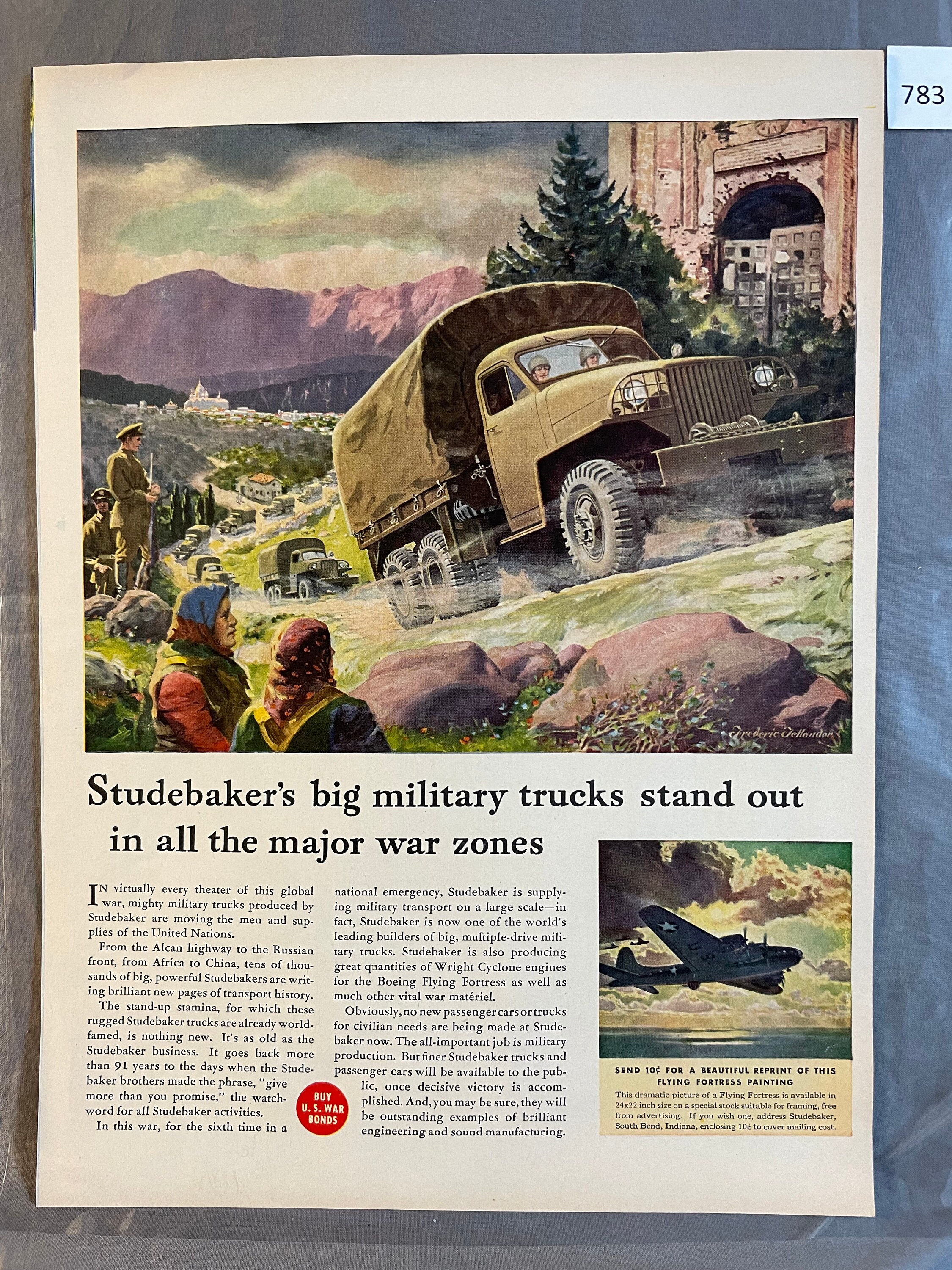 WWII - Studebaker Trucks - Life Magazine – June 1943 – Ad #783 - Etsy