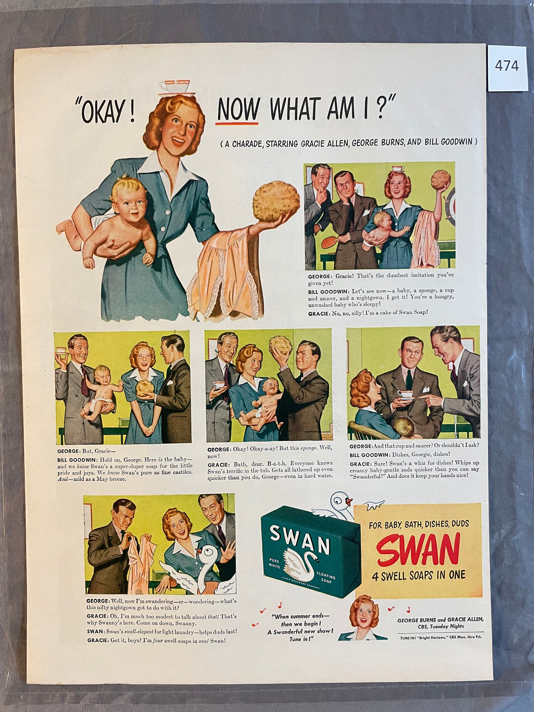 Swan Soap - Life Magazine – August 1944 – Ad #474 - Etsy