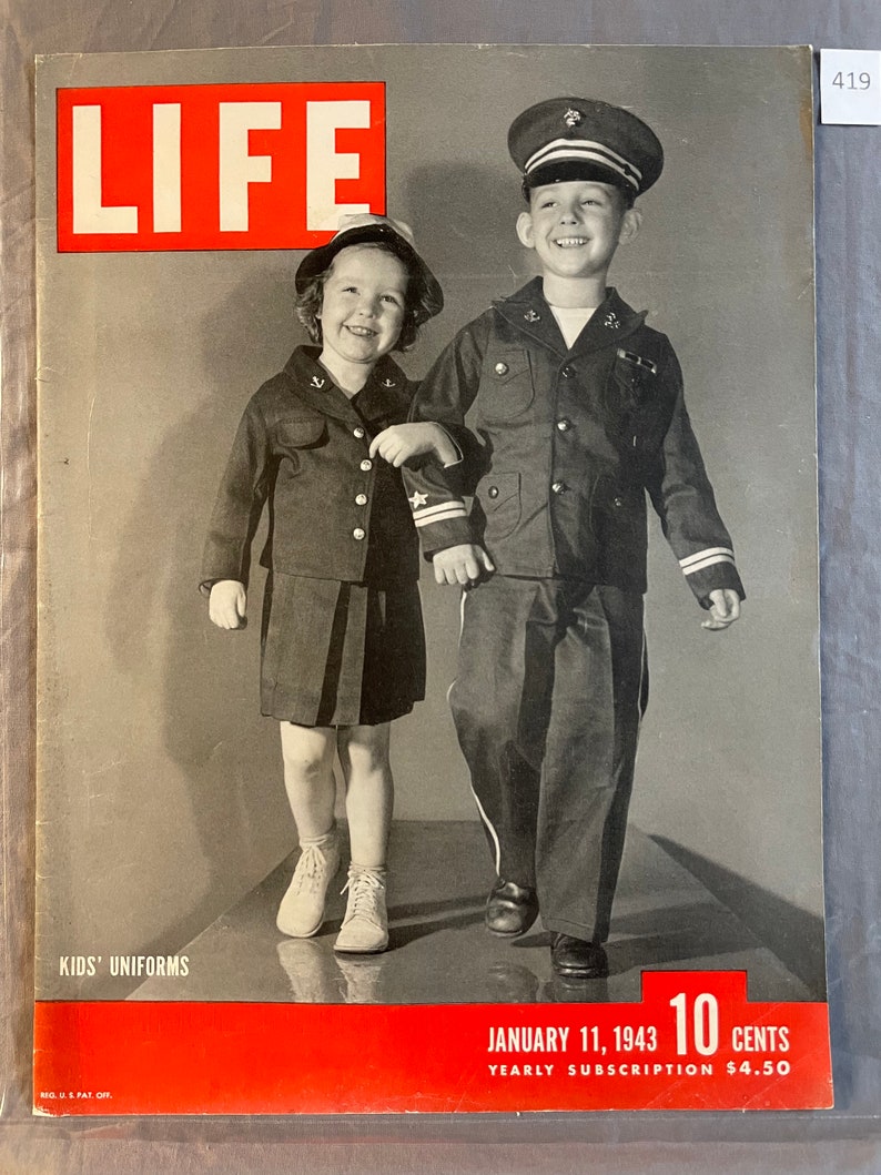 Life Magazine Cover – January 11th, 1943 – Ad #419 - Etsy