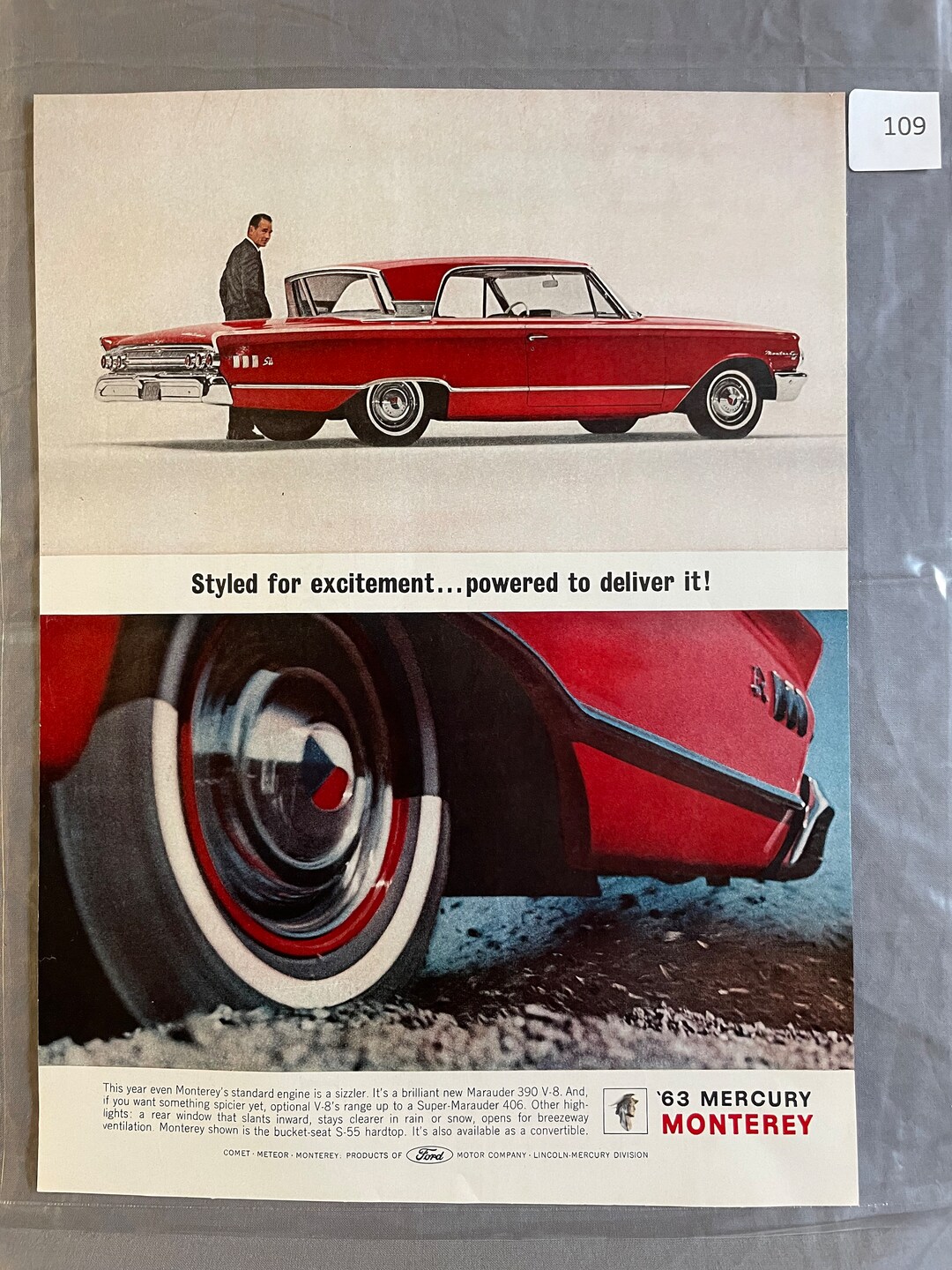 Mercury - Life Magazine – November 1962 – Ad #109 - Etsy