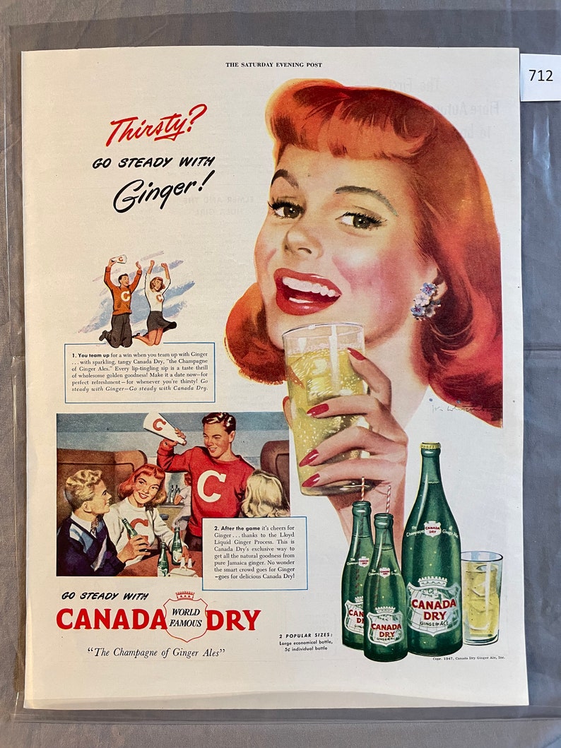 Canada Dry Ginger Ale - Saturday Evening Post – November 1947 – Ad #712 ...