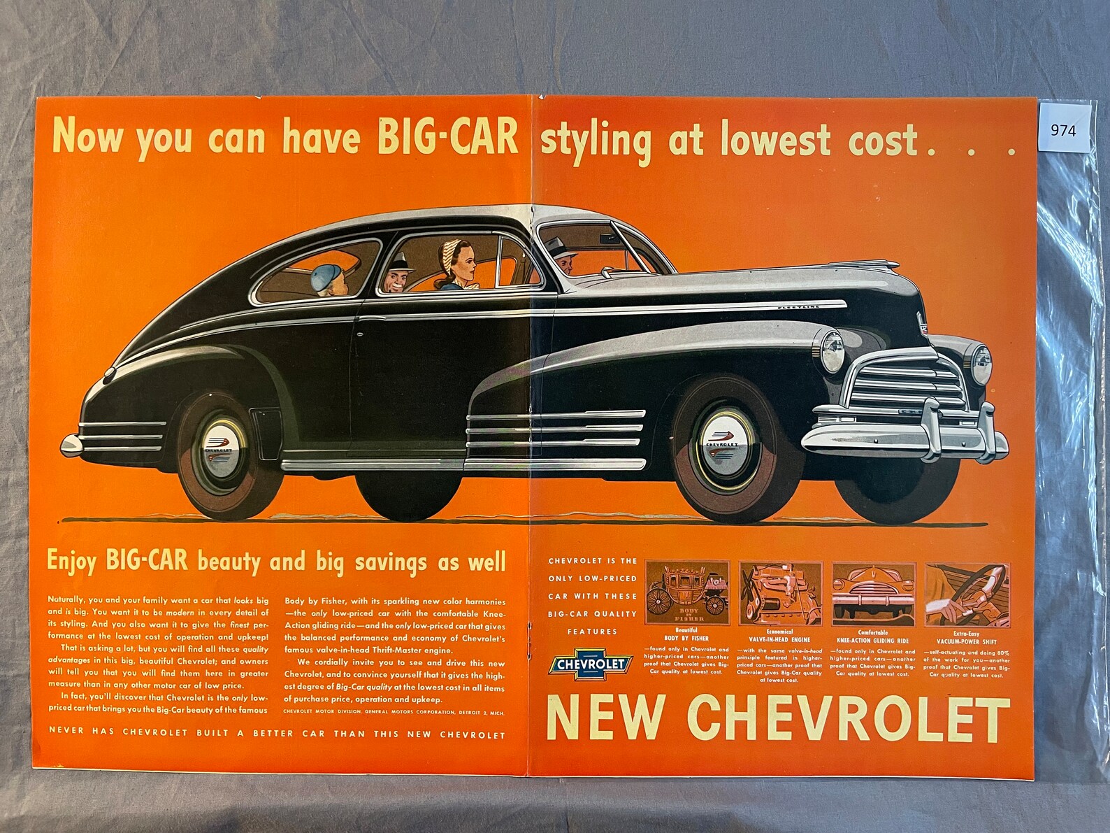 Chevrolet - Life Magazine – August 1946 – ** 2-PAGE ** Ad #974 - Etsy