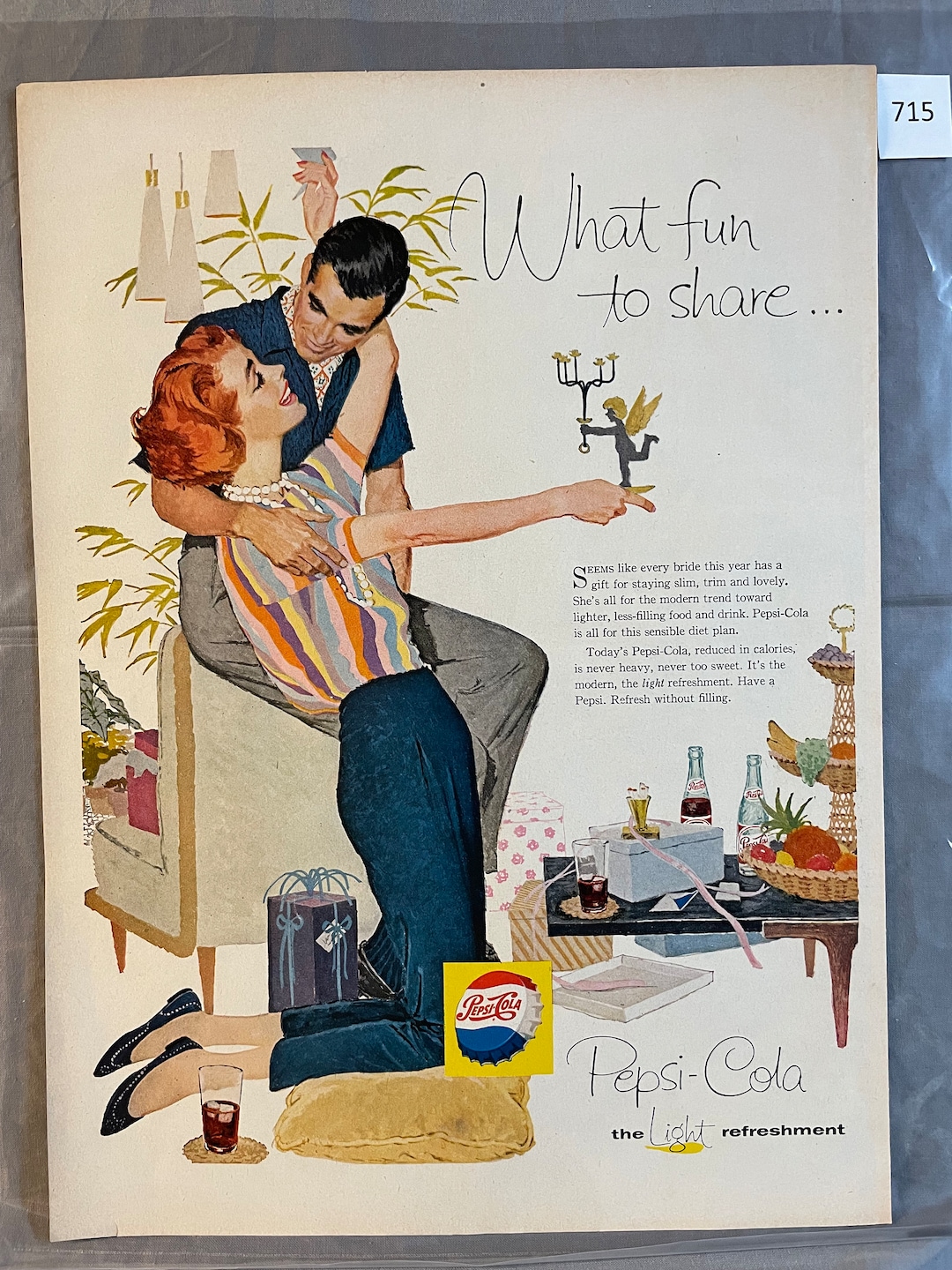 Pepsi Cola - Life Magazine – June 1958 – Ad #715 - Etsy