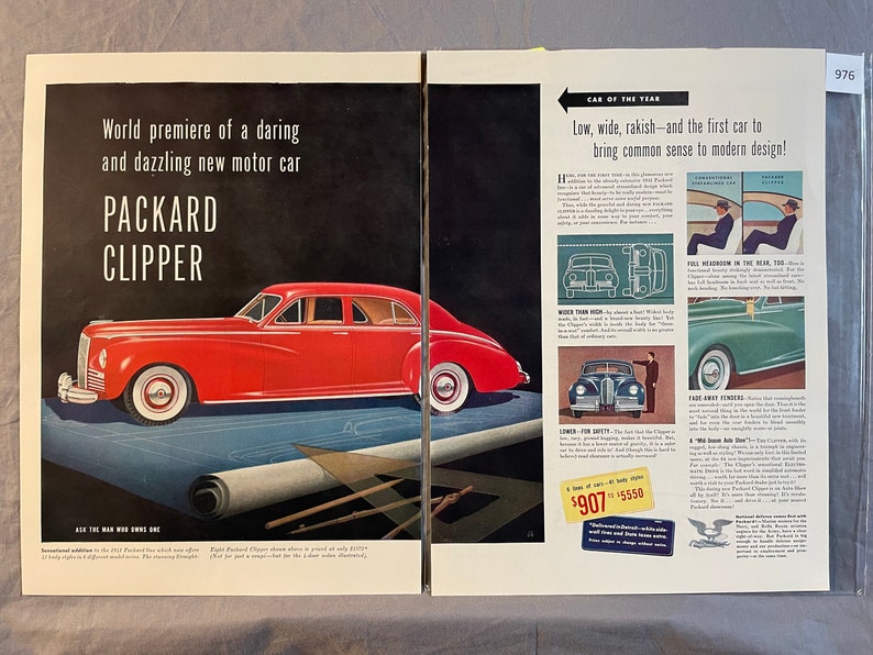 Packard - Life Magazine – April 1941 – ** 2-PAGE ** Ad #976 - Etsy
