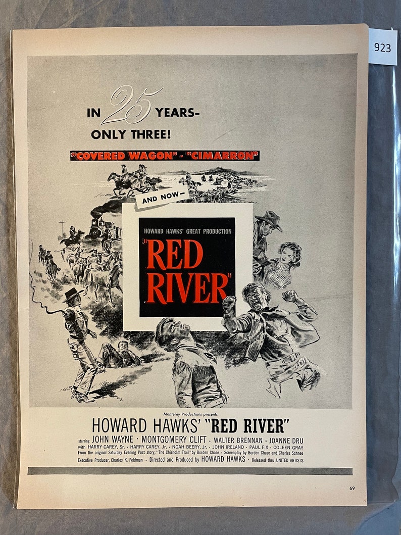 Movie - "red River" - John Wayne - Life Magazine – September 1948 – Ad ...