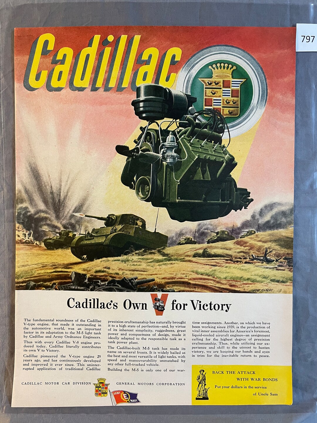 WWII - Cadillac Tank Engines - Life Magazine – November 1943 – Ad #797 ...