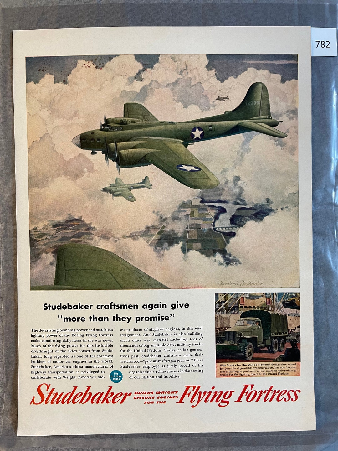 WWII - Studebaker Bomber Engines - Life Magazine – January 1943 – Ad ...