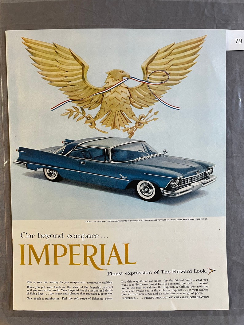 Chrysler Saturday Evening Post December 1956 Ad 79 - Etsy