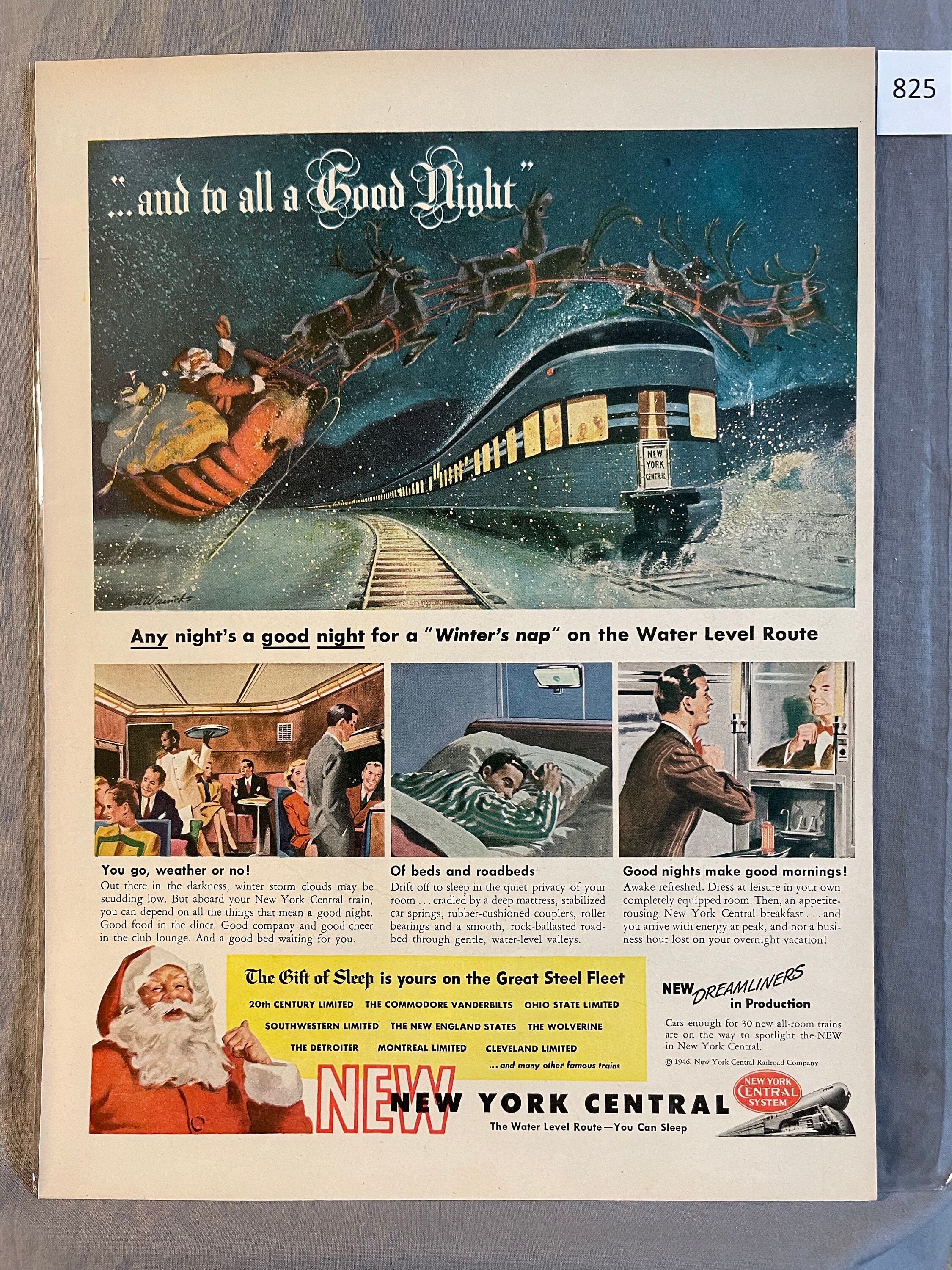 New York Central - Christmas - Life Magazine – December 1946 – Ad #825 ...