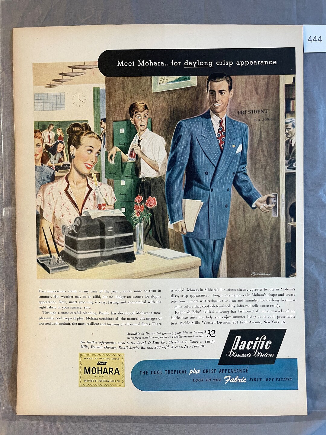 Pacific Suits - Life Magazine – June 1946 – Ad #444 - Etsy
