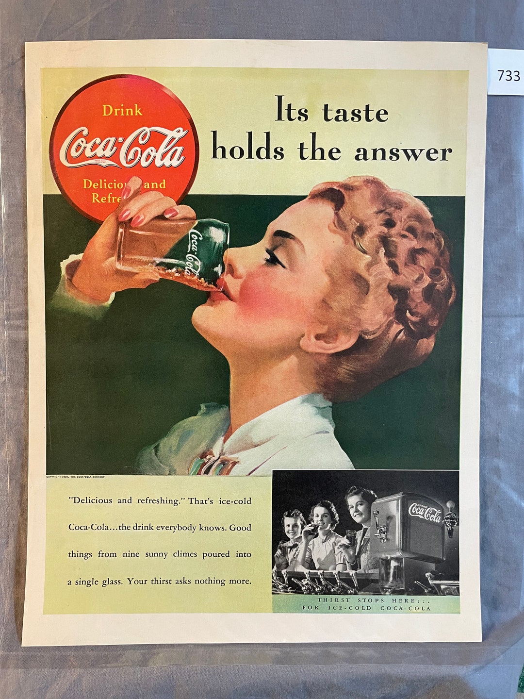 Coke Coca-cola - Collier's Magazine – February 1939 – Ad #733 - Etsy