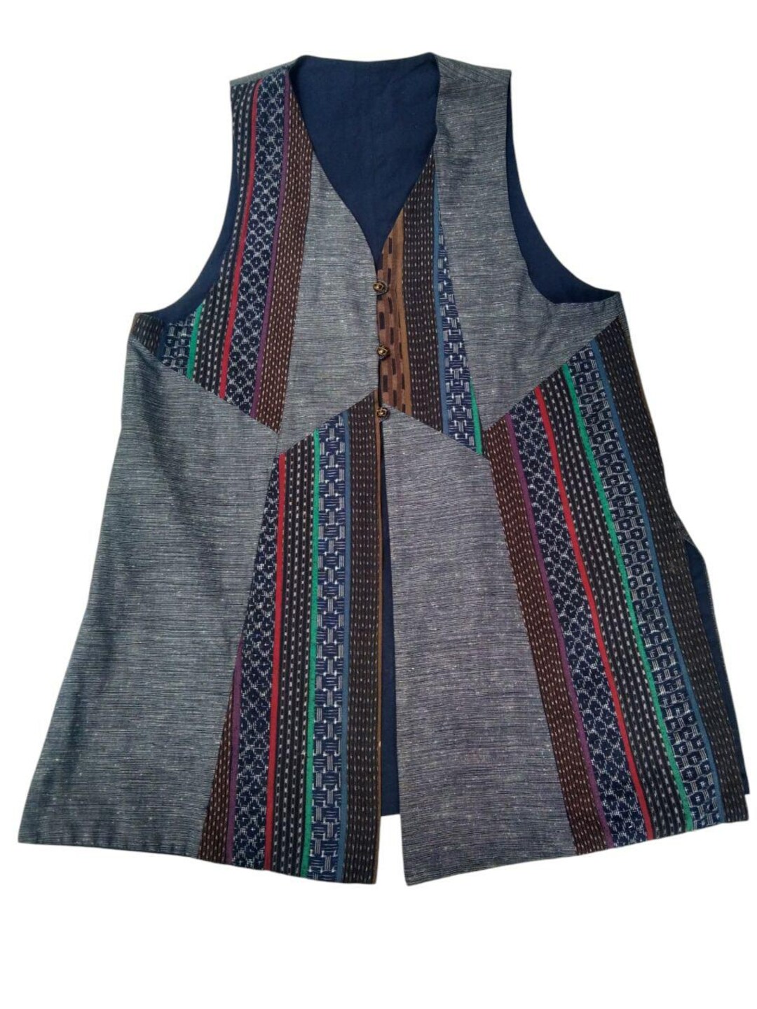 Vintage Vest Haori Kimono Japanese Traditional Cardigan Happi Jacket ...