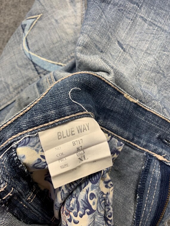 Vintage Japanese Brand Oniarai Nippon Blue Ways Embro… - Gem