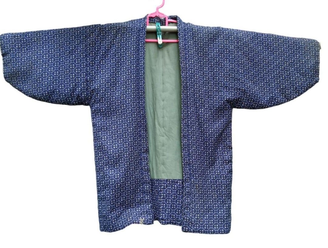 Vintage Hanten Padded Haori Kimono Japanese Traditional Cardigan Happi ...